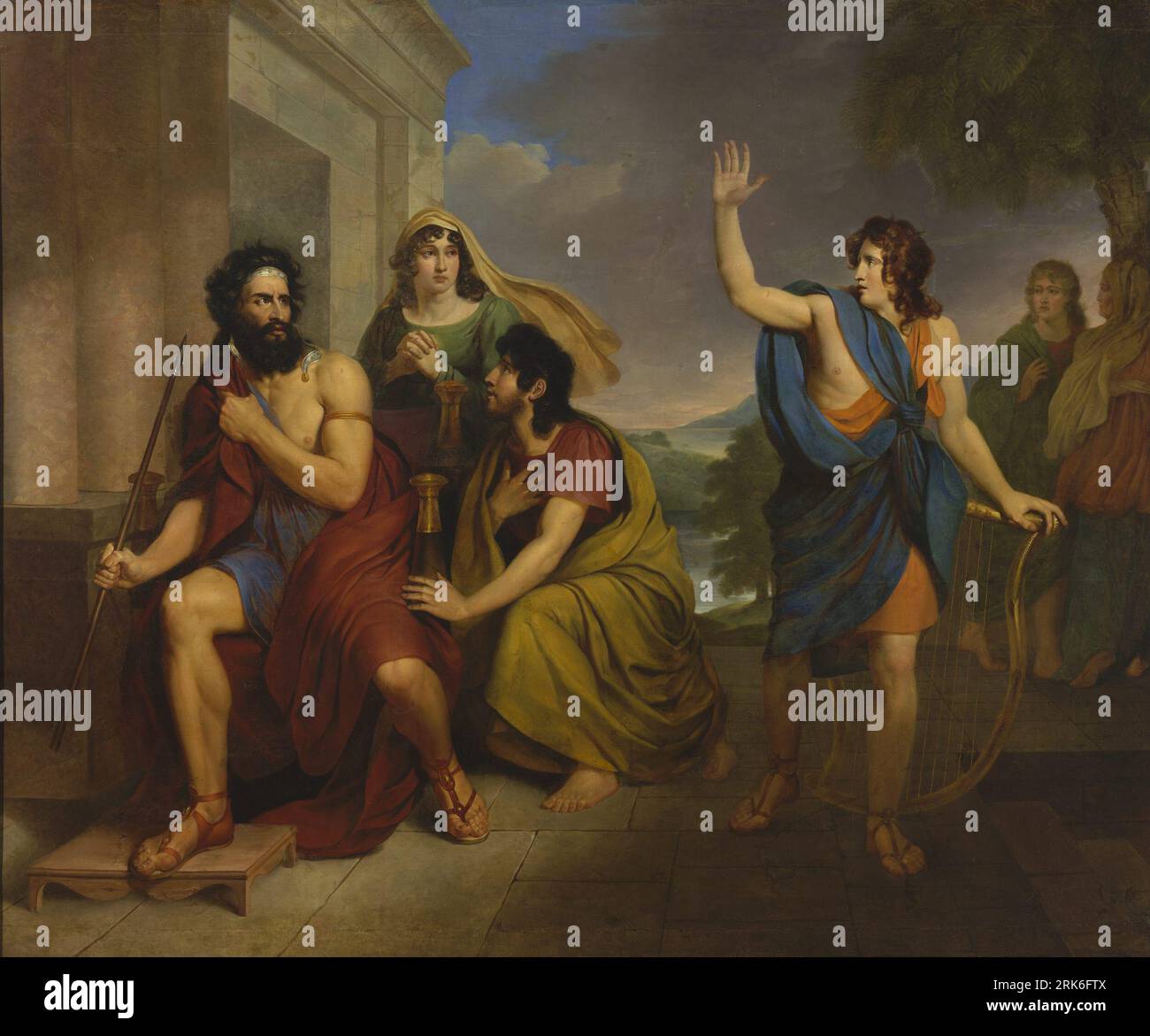 Saul’s anger at David between 1812 and 1819 by Antoni Brodowski Stock ...