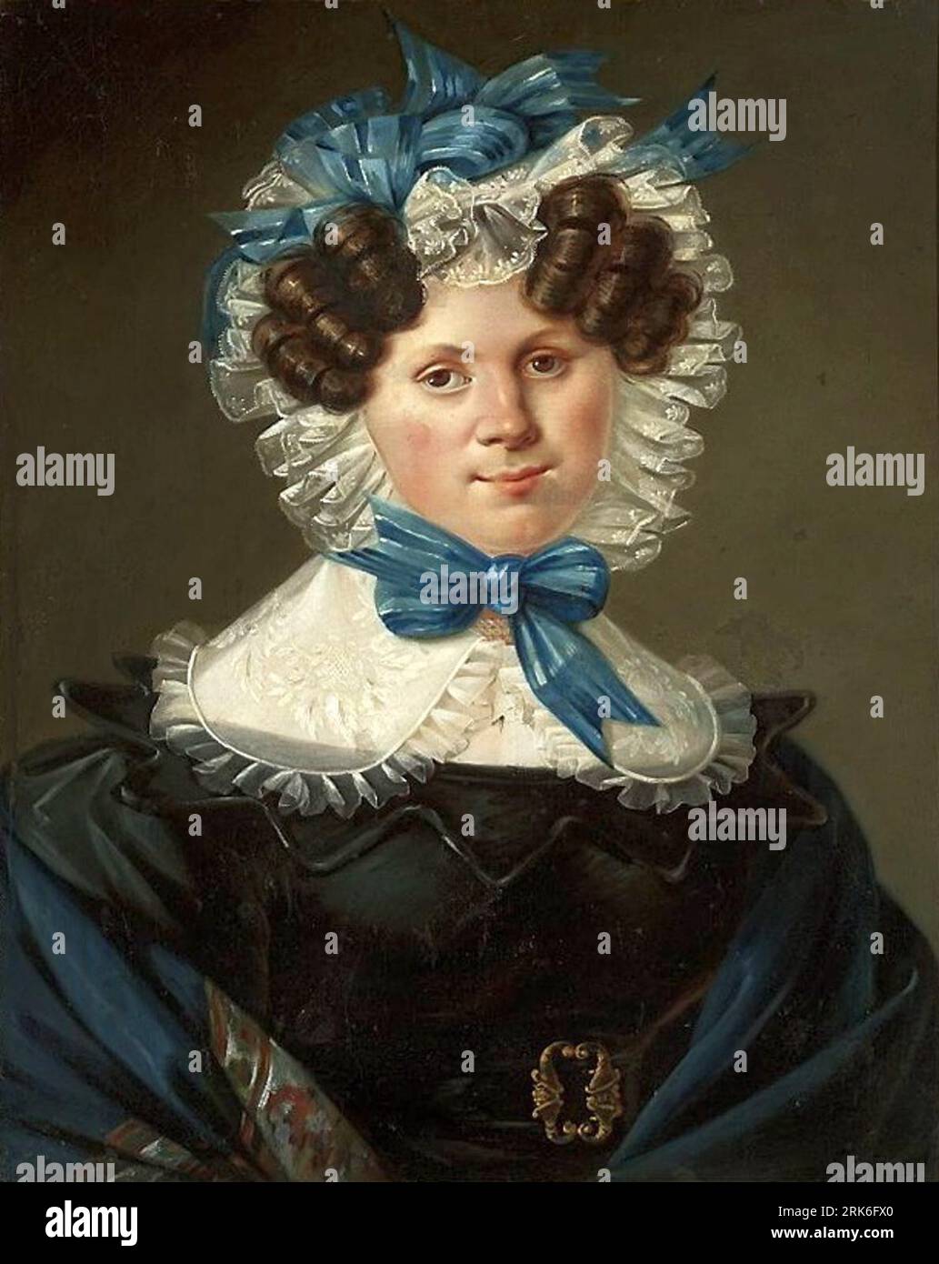 Portrait of Marianna Petiscus. circa 1830 by Antoni Brodowski Stock ...