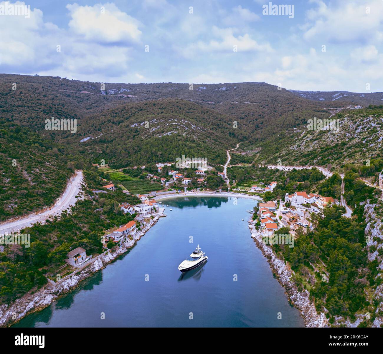 Aerial shot beautiful uvala hi-res stock photography and images - Alamy
