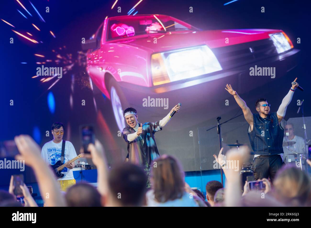 August 19, 2023. - Russia, Moscow. - Gayazov Brothers band performs at ...