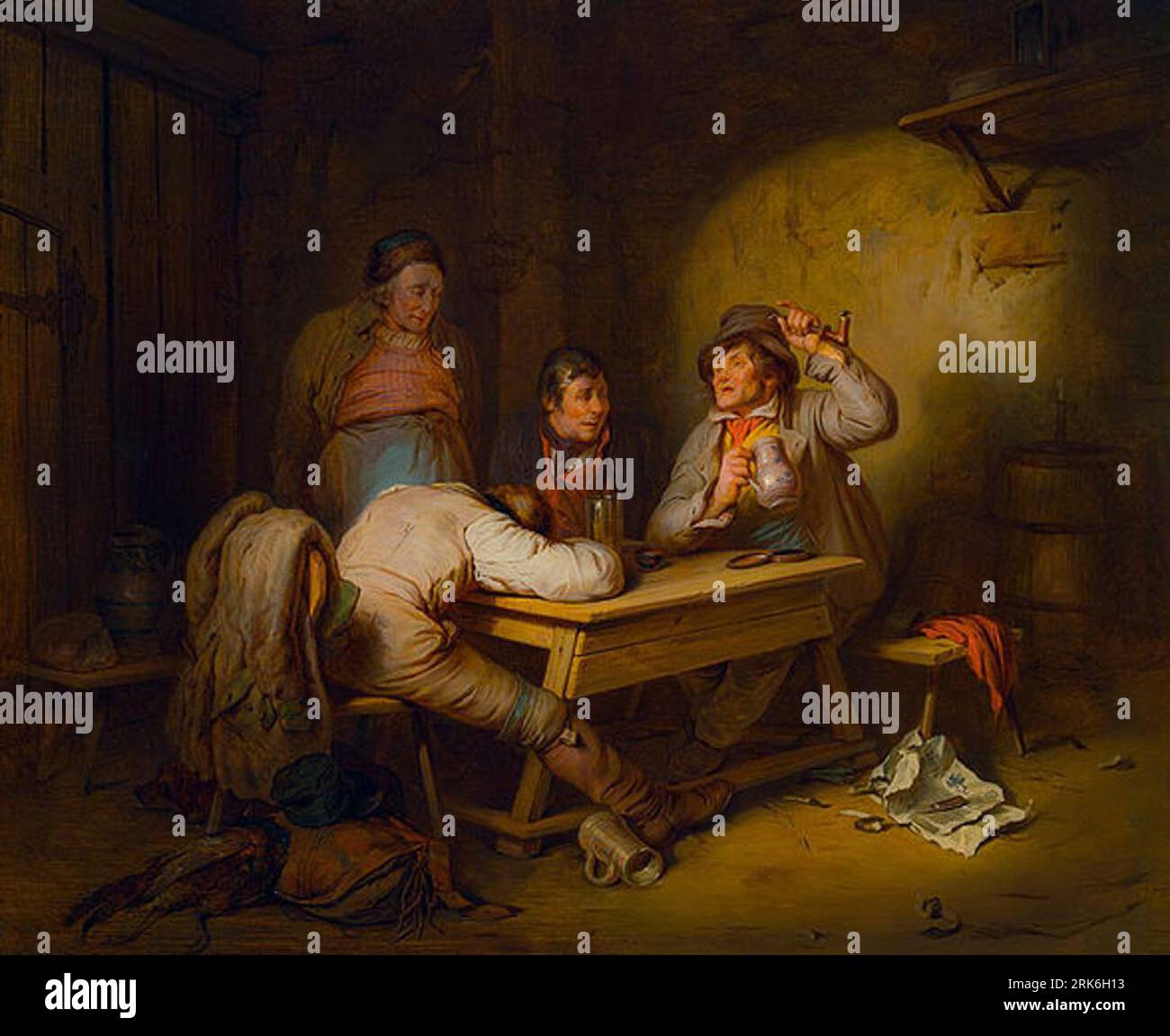 Scene in an Inn 1844 by Josef Danhauser Stock Photo - Alamy
