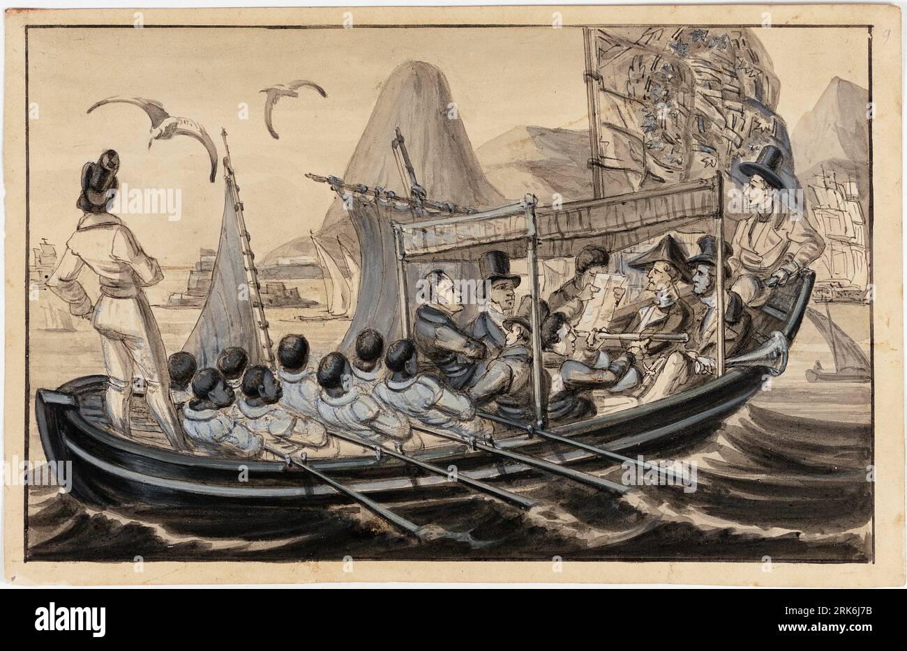 La barque de Guarda Mor (Capitaine du Port) de Rio Janeiro presumably ...