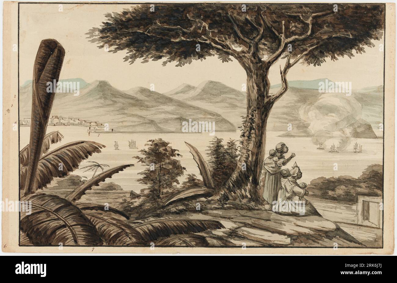 Panorama de la Baie de Rio-Janeiro Prise de Santa Therese Praya Grande ...