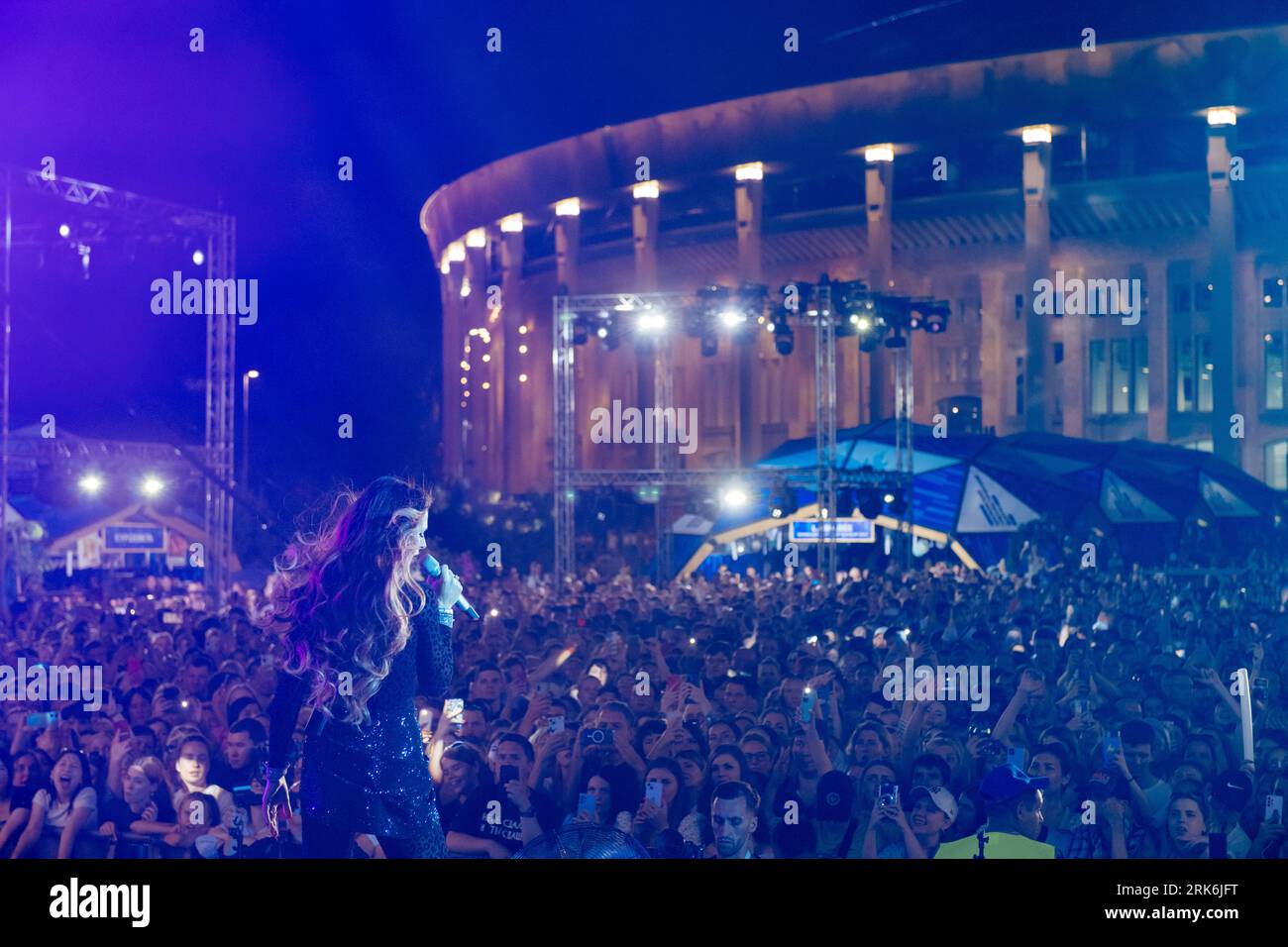August 19, 2023. - Russia, Moscow. - Singer Nyusha performs at the ...
