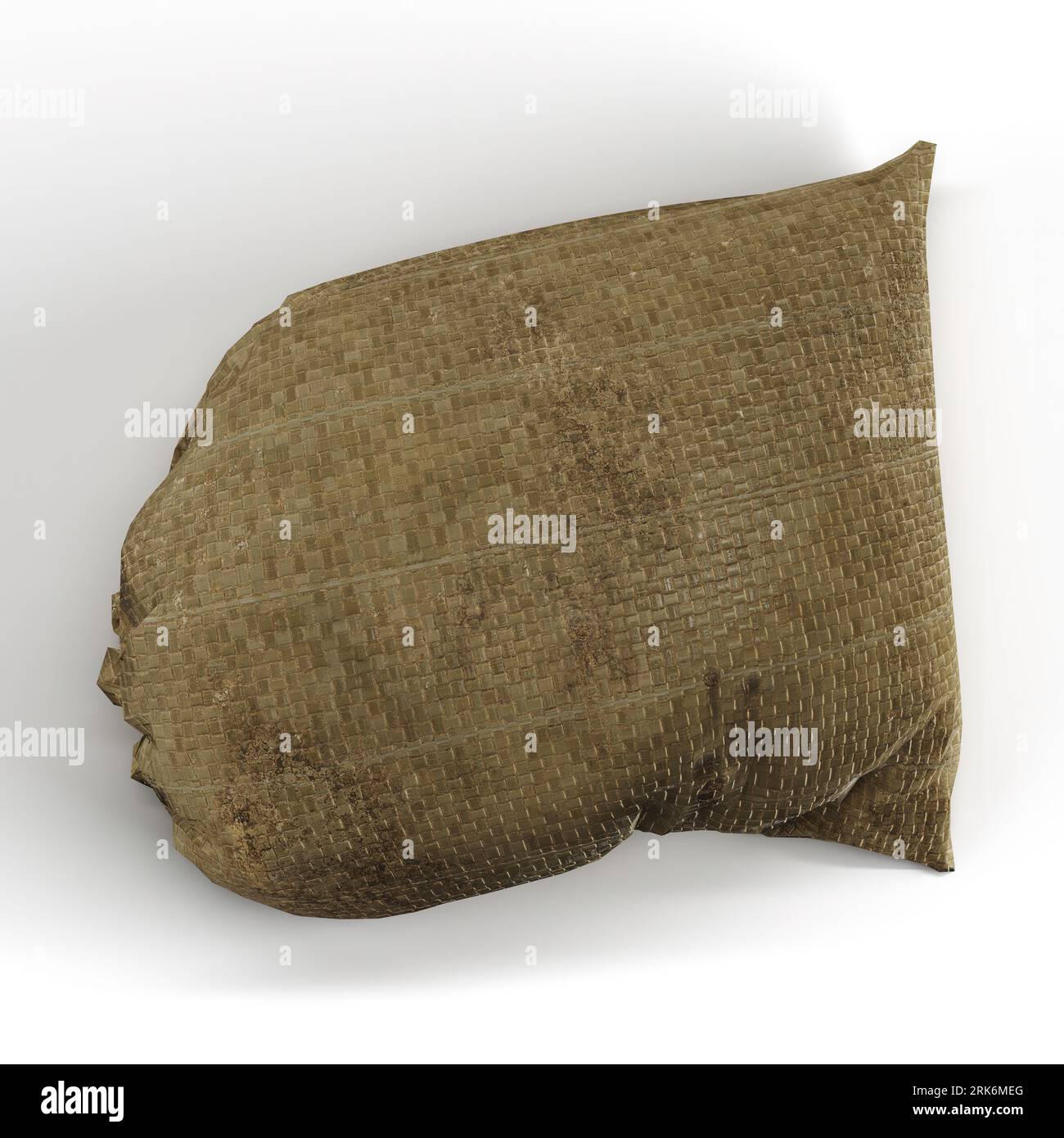 A 3D rendering of a stuffed dirty sack isolated on a white background ...