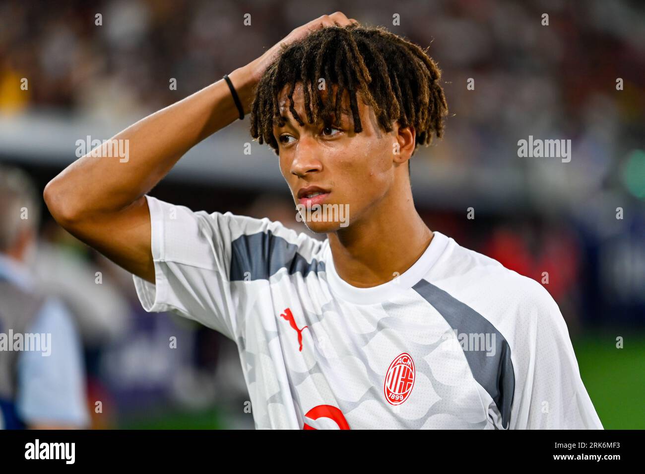 Bologna, Italy. 21st Aug, 2023. Milan's Kevin Zeroli portrait during ...