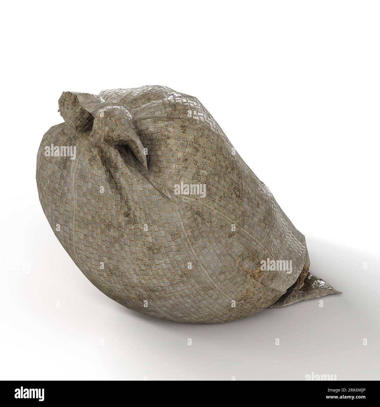 A 3D rendering of a stuffed dirty sack isolated on a white background ...