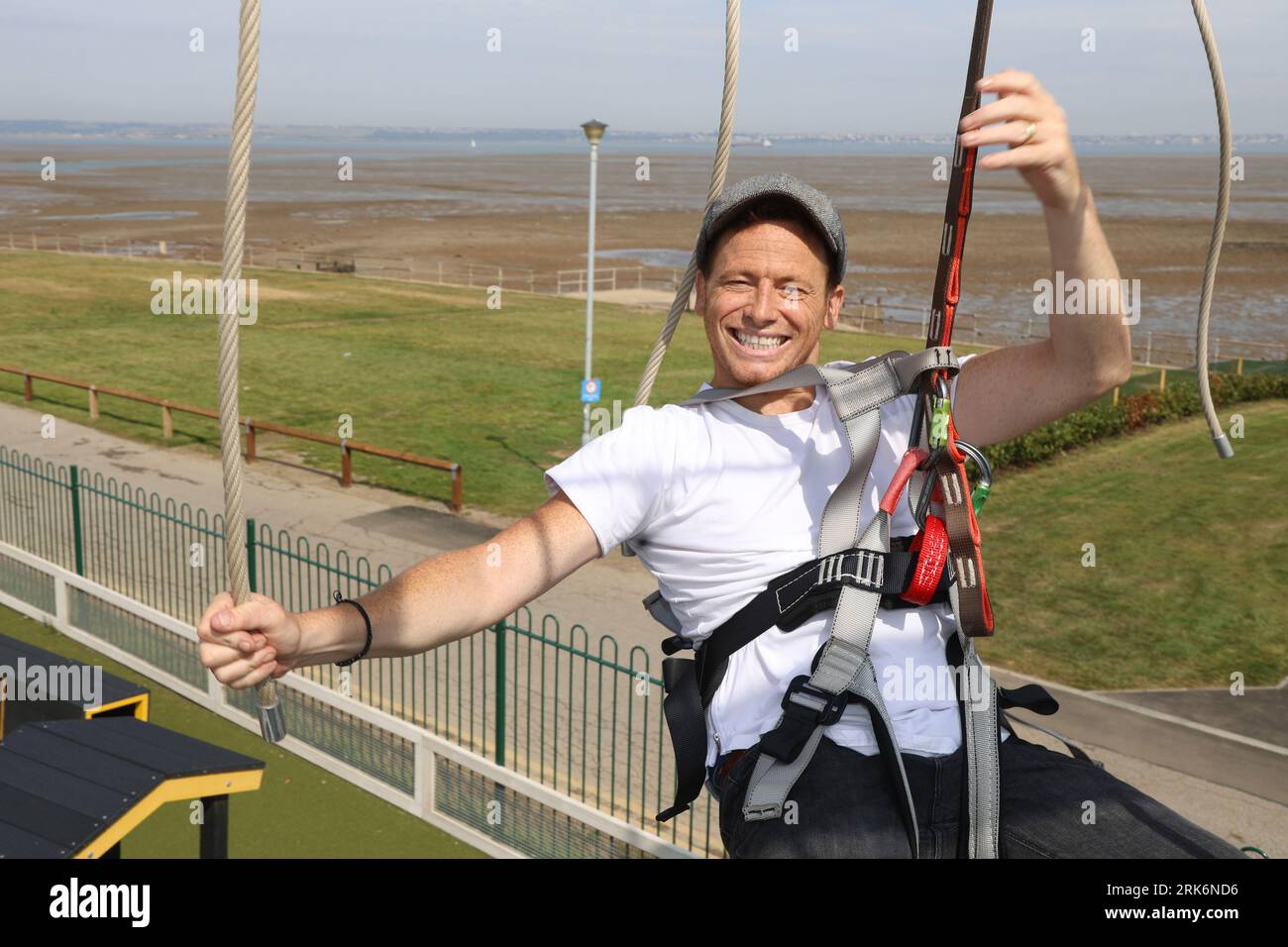 EDITORIAL USE ONLY TV Presenter, Joe Swash, experiences the Ariel ...