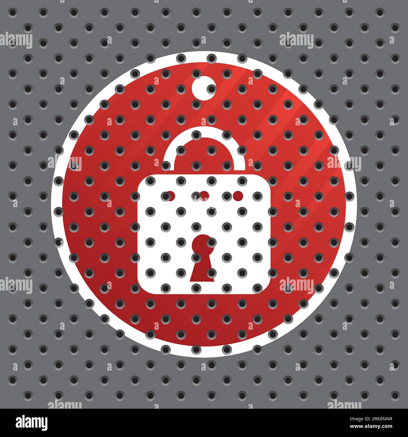 Lock label on a perforated metal background Stock Vector Image & Art ...