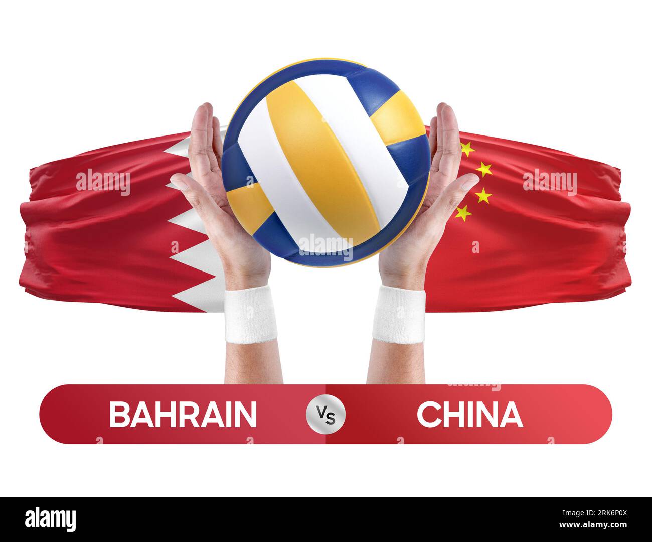 Bahrain vs China national teams volleyball volley ball match ...