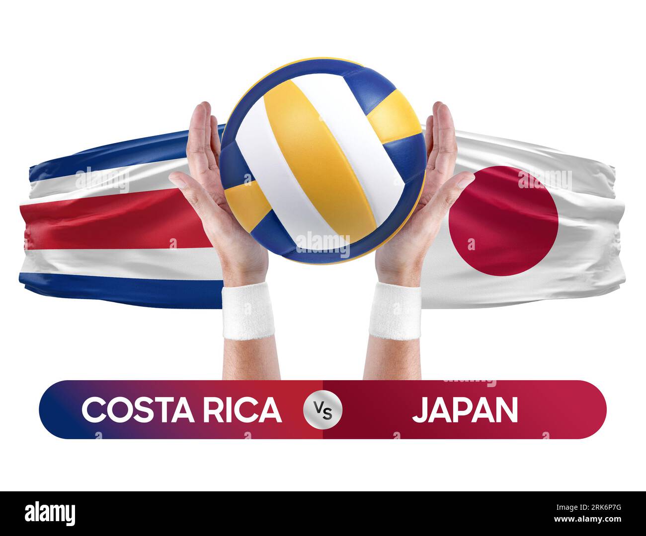 Costa Rica vs Japan national teams volleyball volley ball match ...