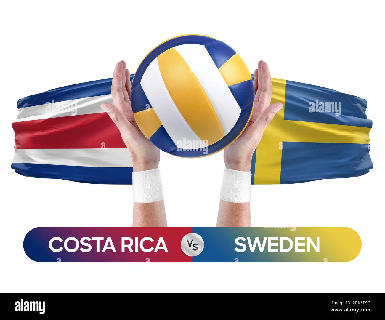 Costa Rica vs Sweden national teams volleyball volley ball match ...