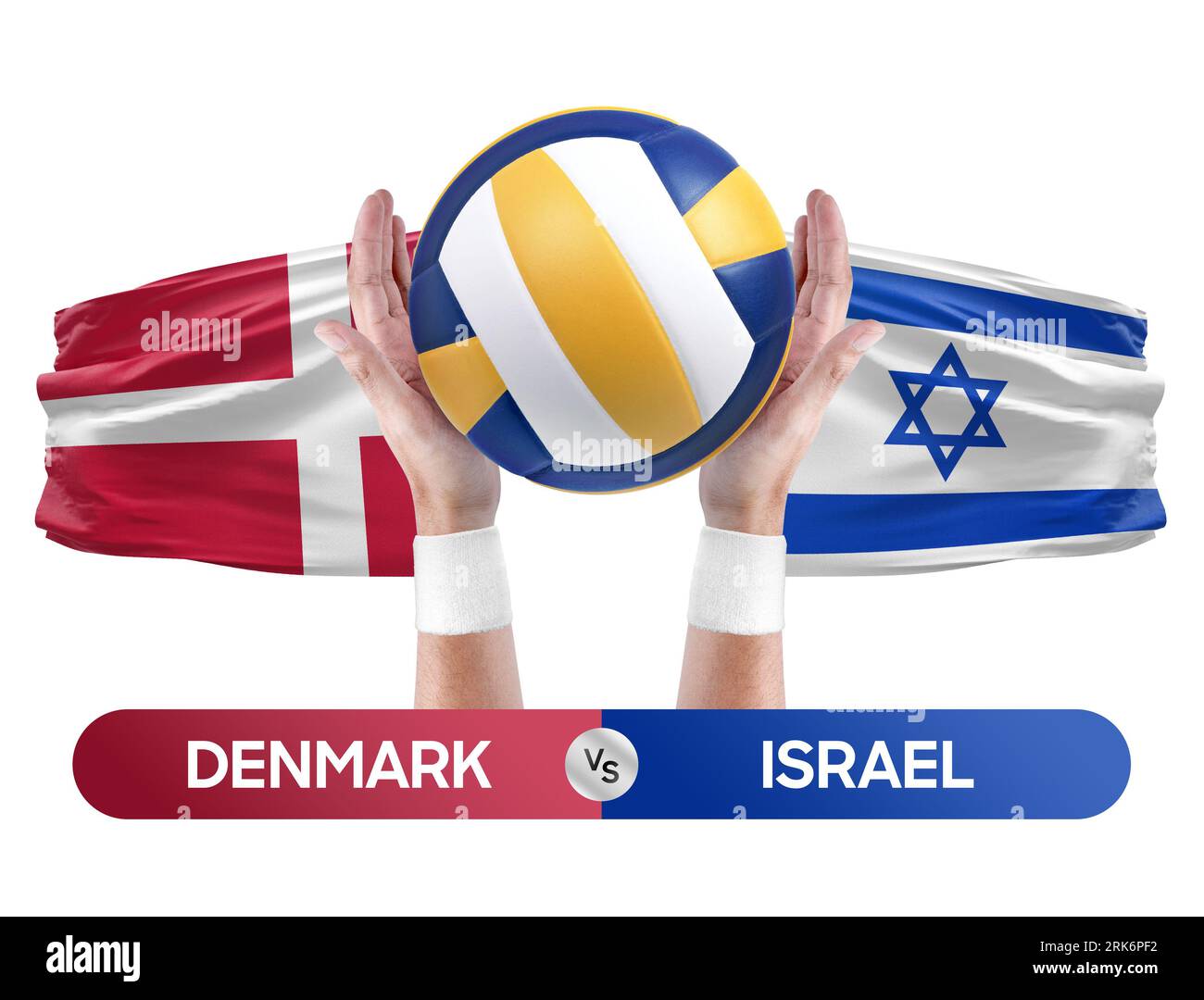 Denmark vs Israel national teams volleyball volley ball match ...