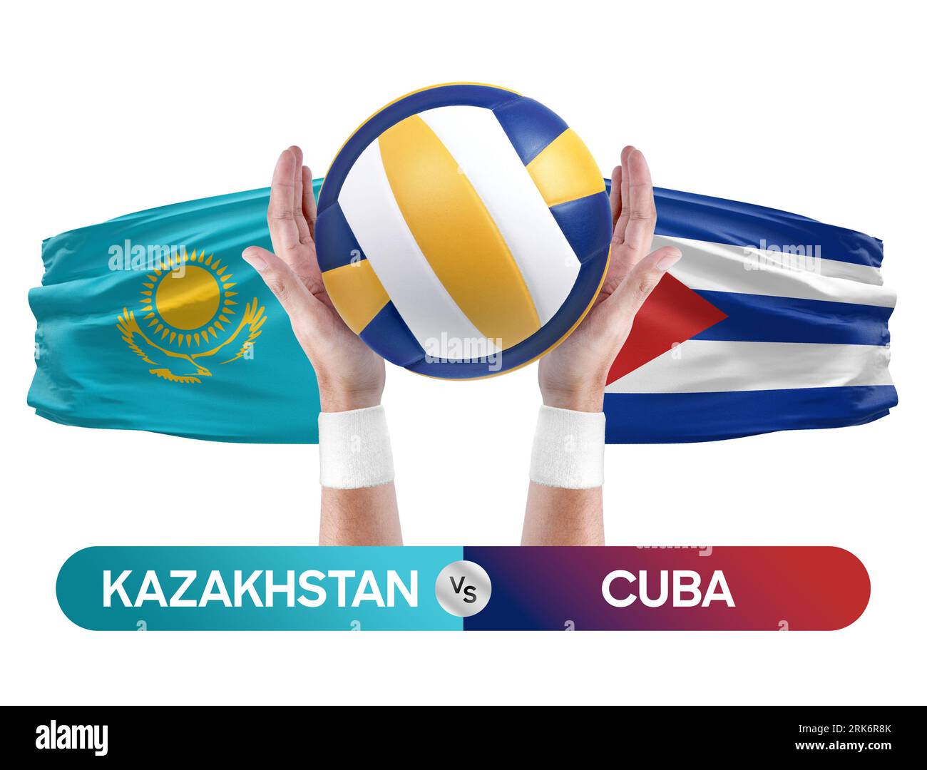 Kazakhstan vs Cuba national teams volleyball volley ball match ...