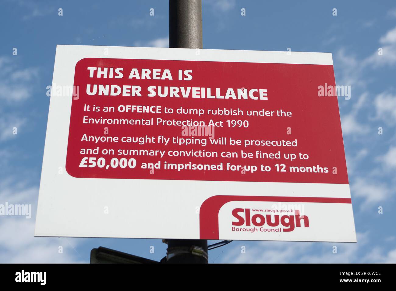 Slough, Berkshire, UK. 24th August, 2023. A fly-tipping surveillance ...