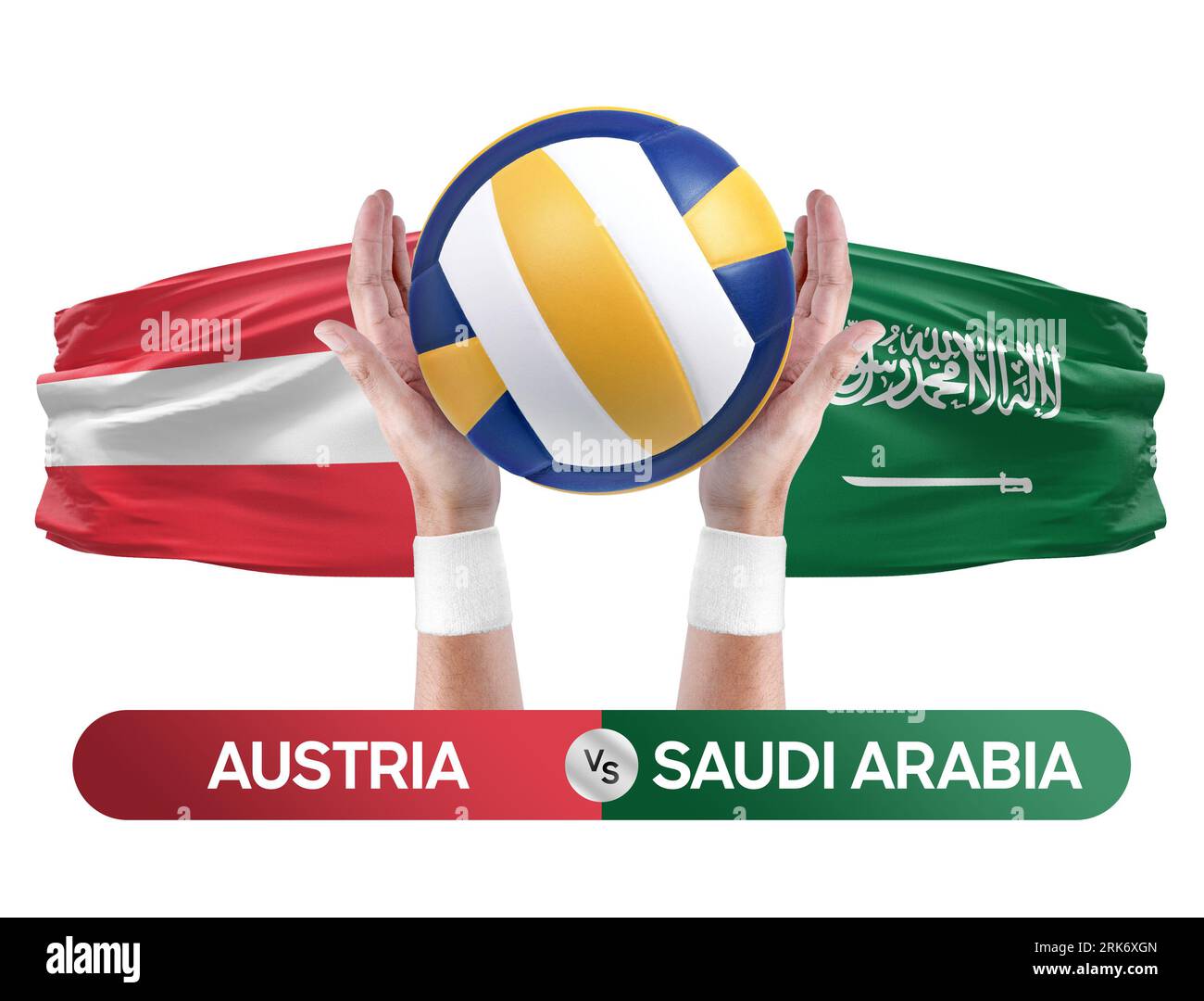 Austria vs Saudi Arabia national teams volleyball volley ball match ...