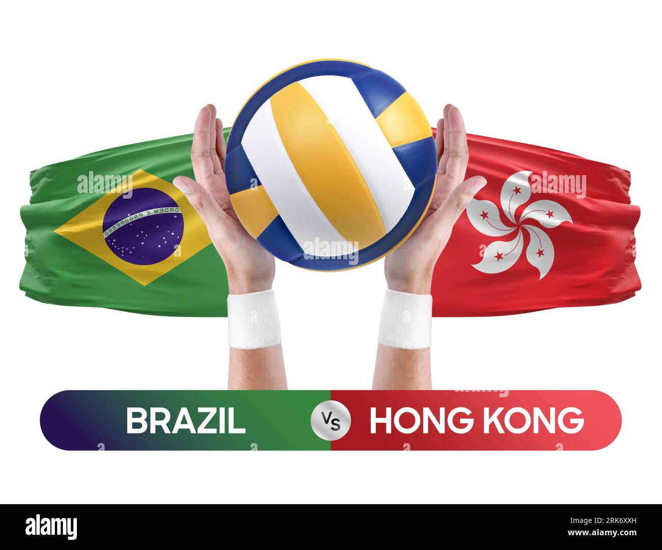 Brazil vs Hong Kong national teams volleyball volley ball match ...