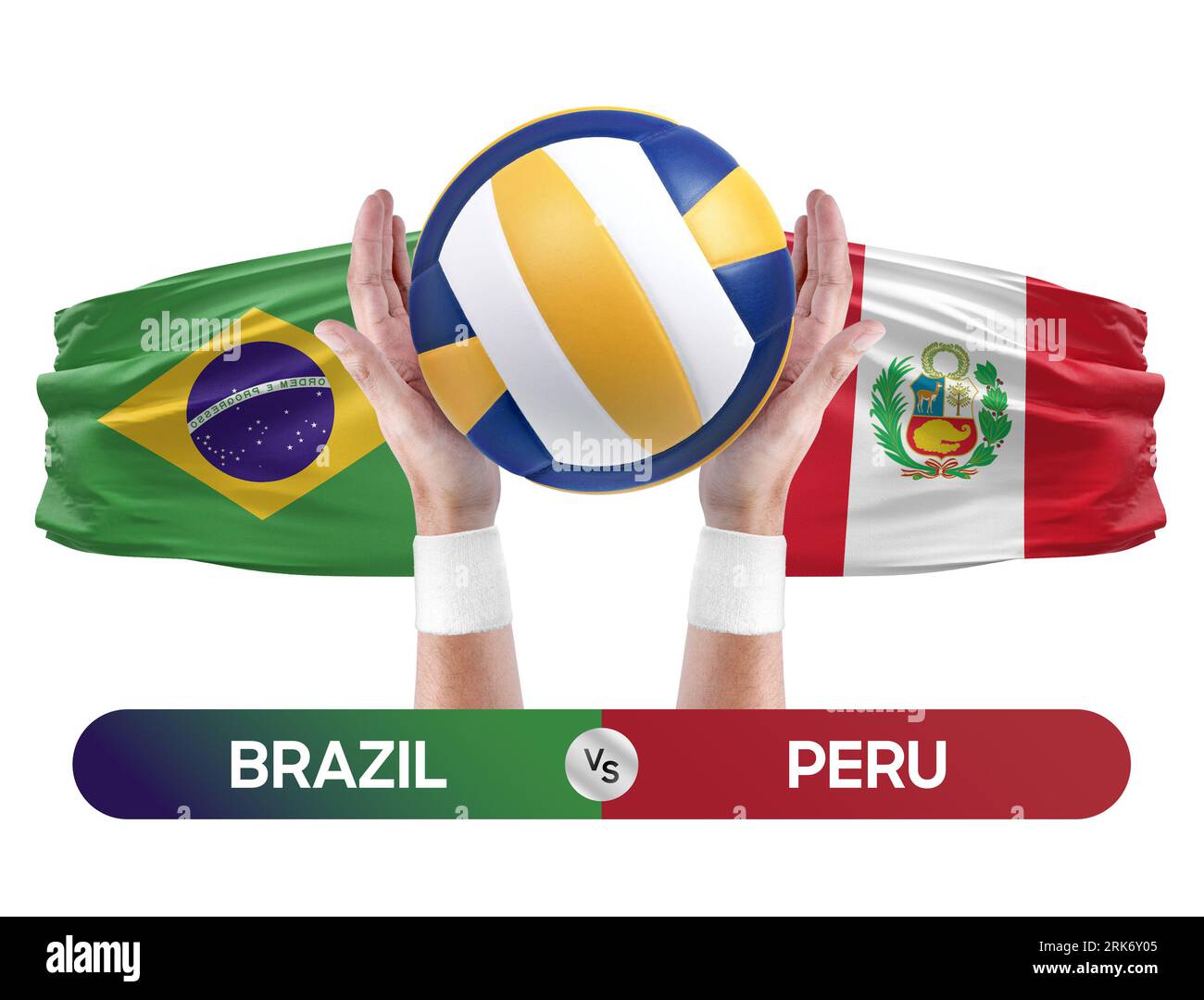 Brazil vs Peru national teams volleyball volley ball match competition ...