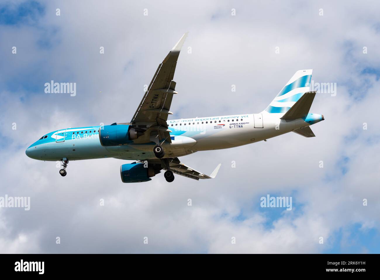 British Airways, BA Better World, Airbus A320-251N jet airliner plane G ...