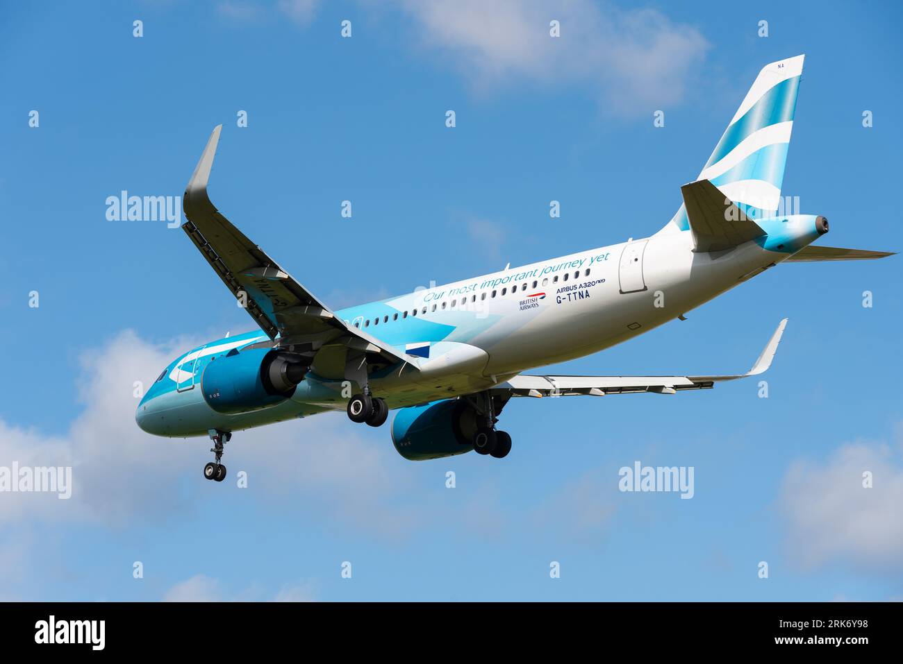 British Airways, BA Better World, Airbus A320-251N jet airliner plane G ...