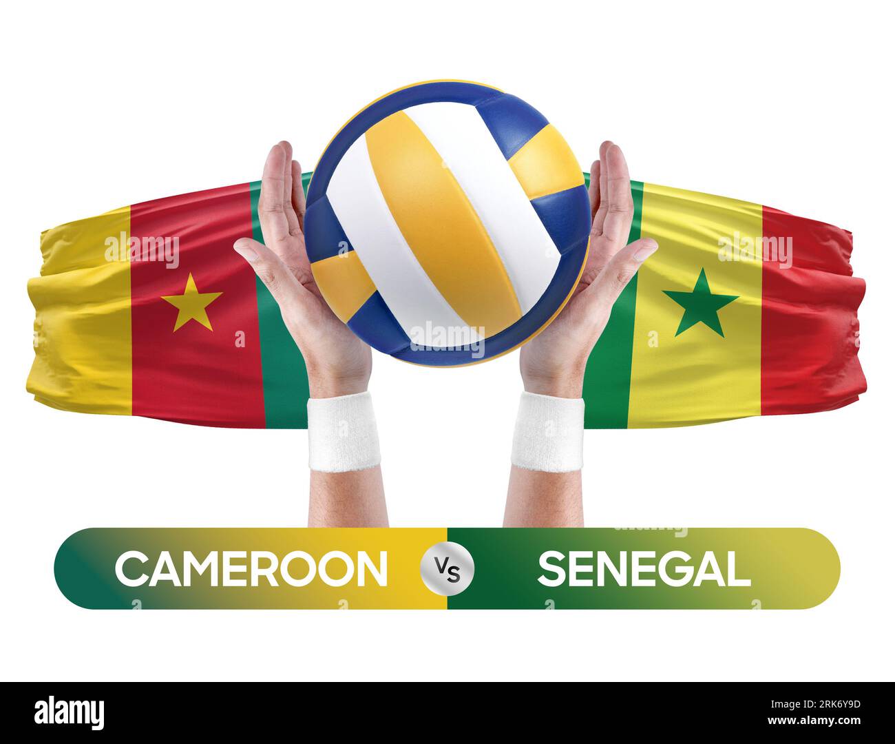 Cameroon vs Senegal national teams volleyball volley ball match ...