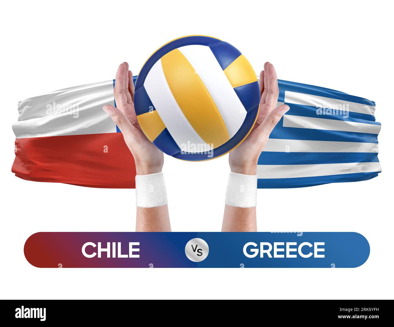 Chile vs Greece national teams volleyball volley ball match competition ...