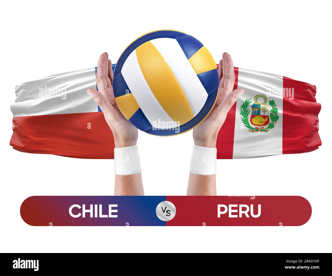 Chile vs Peru national teams volleyball volley ball match competition ...