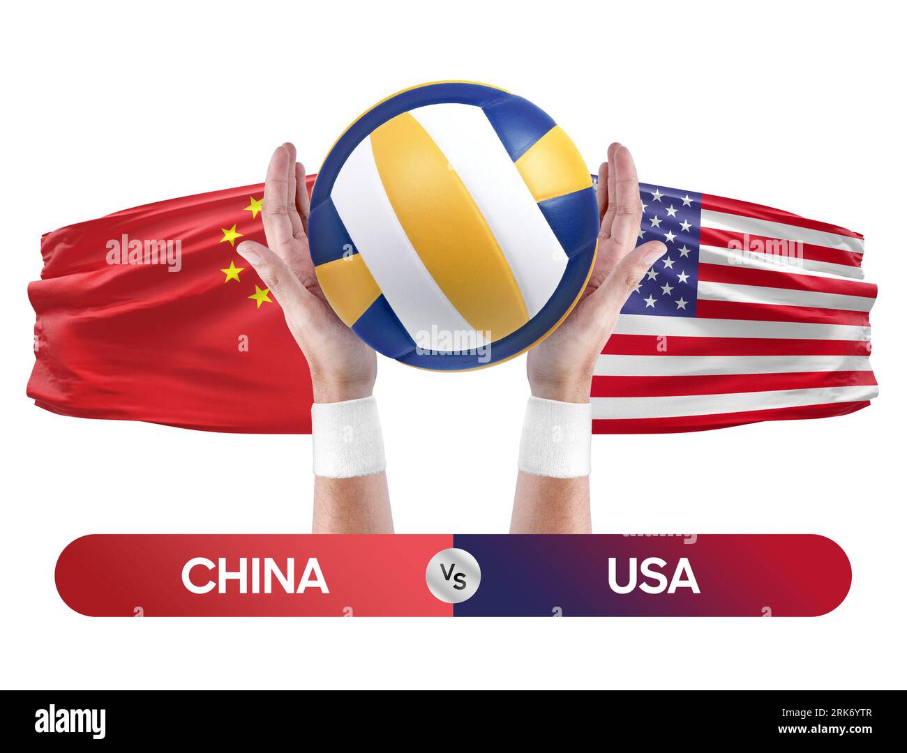 China vs USA national teams volleyball volley ball match competition ...