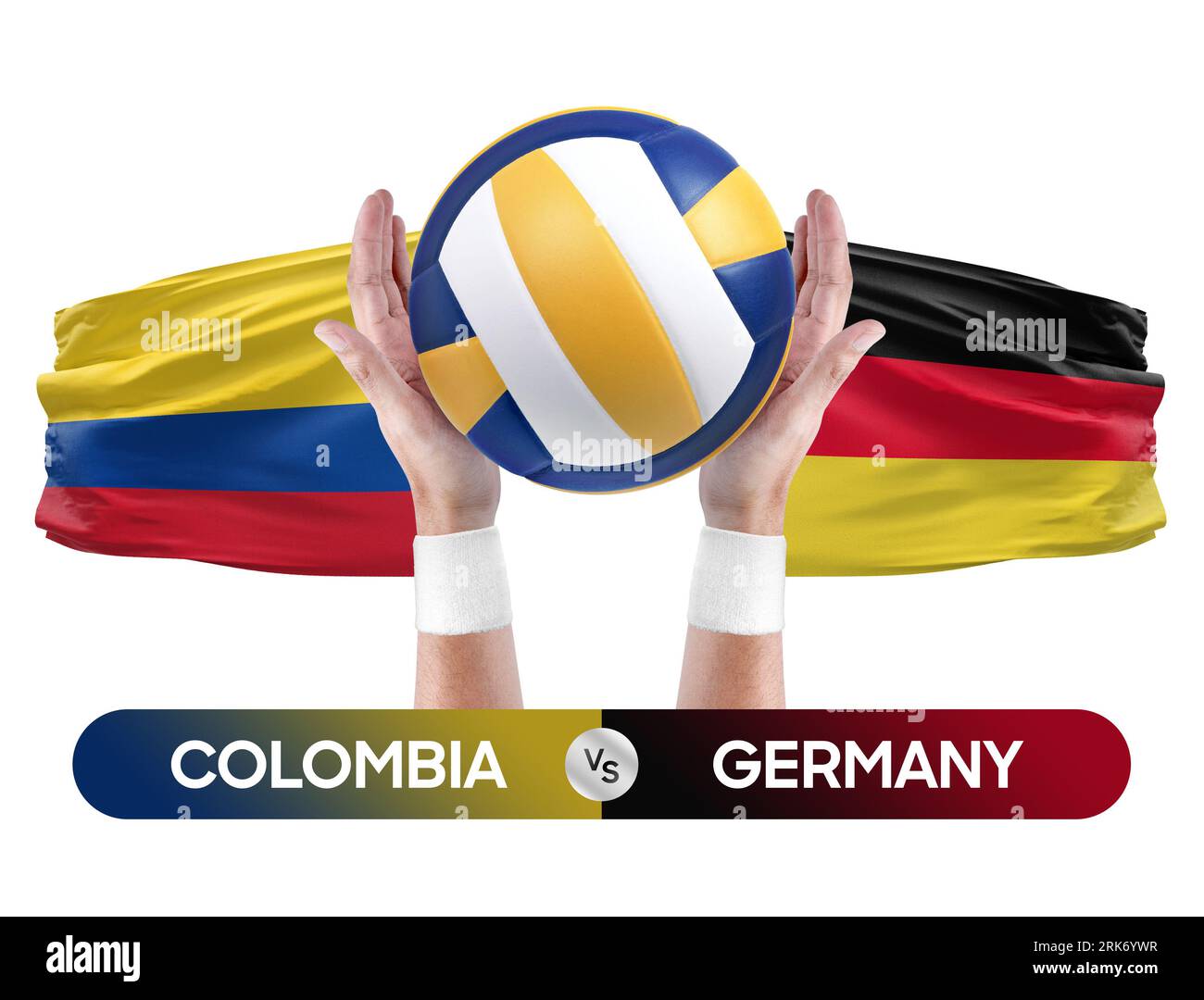Colombia vs Germany national teams volleyball volley ball match ...
