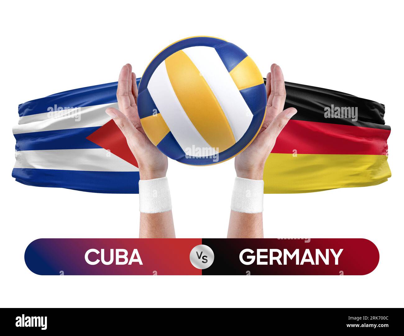 Cuba vs Germany national teams volleyball volley ball match competition ...