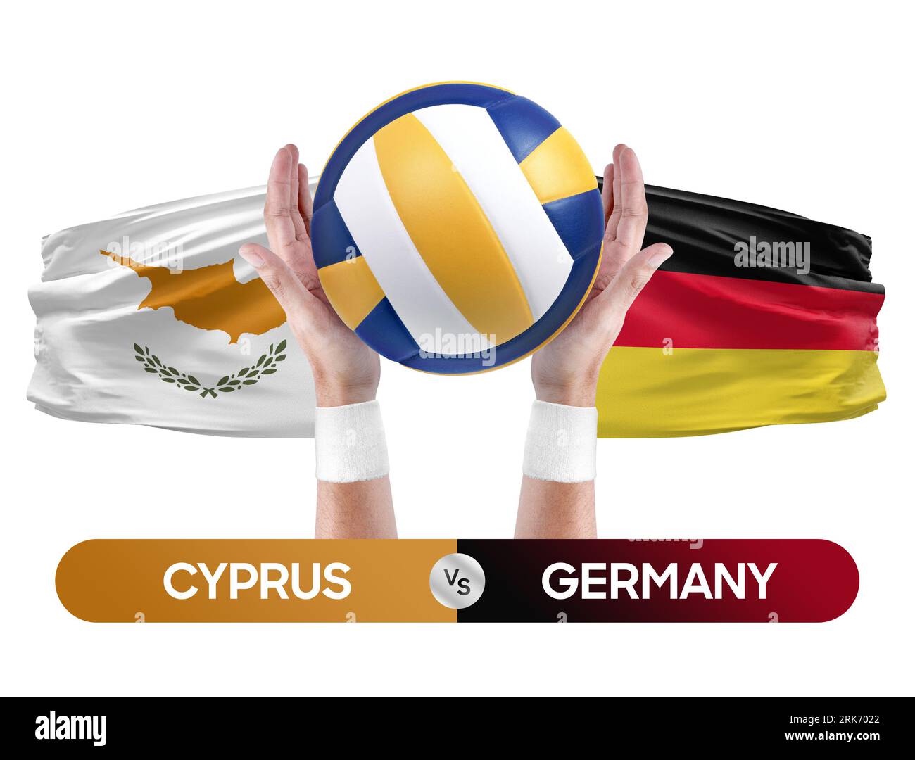 Cyprus vs Germany national teams volleyball volley ball match ...