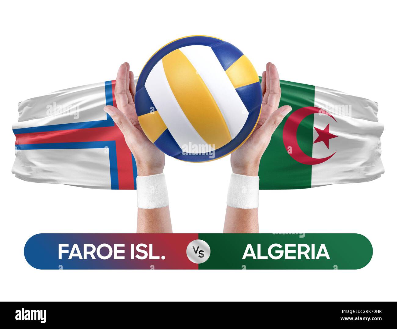 Faroe Islands vs Algeria national teams volleyball volley ball match ...