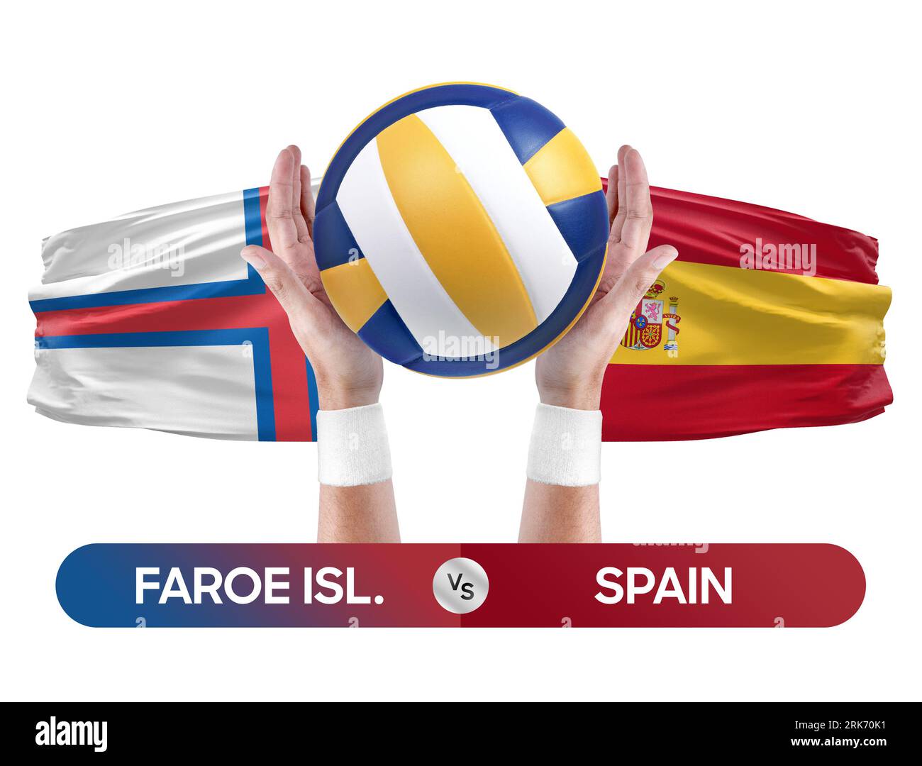 Faroe Islands vs Spain national teams volleyball volley ball match ...