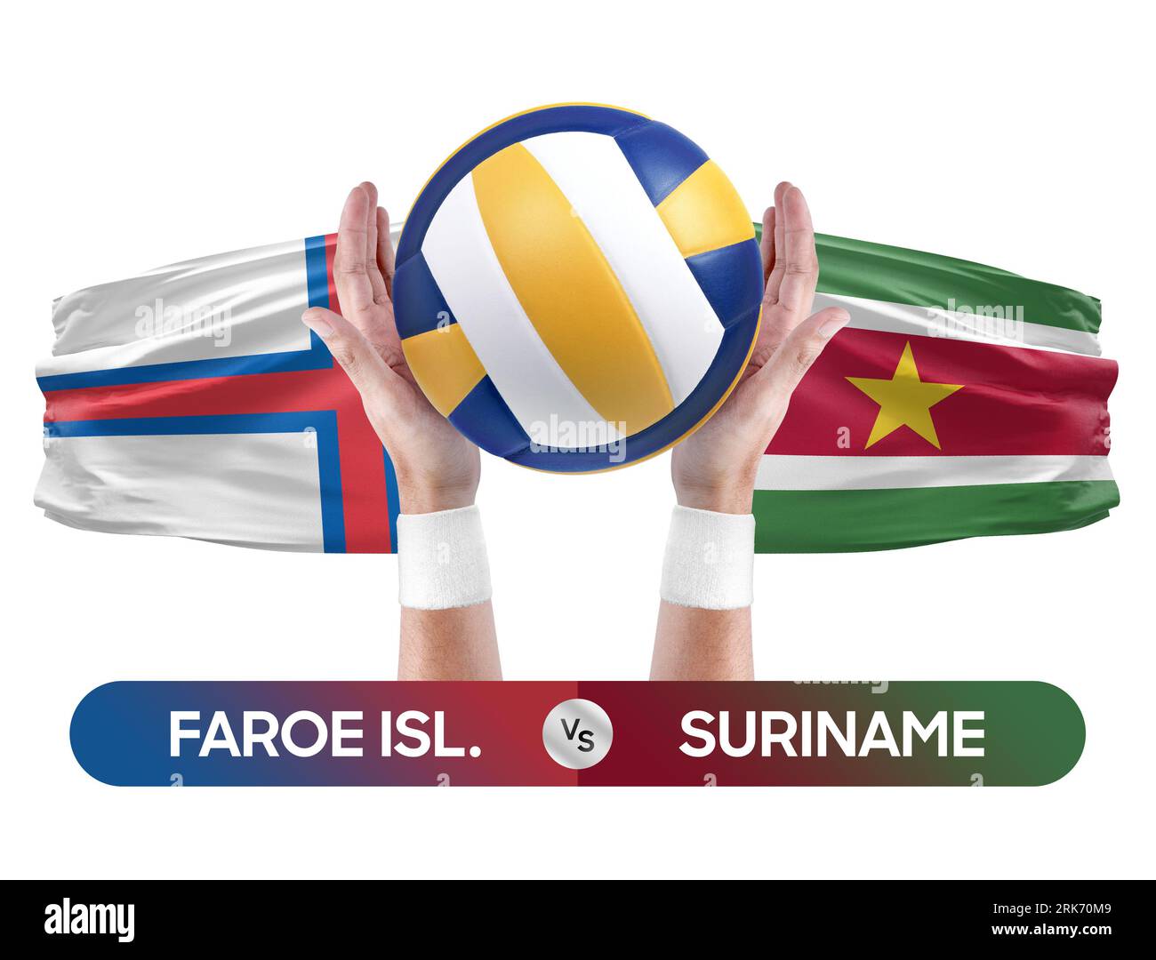Faroe Islands vs Suriname national teams volleyball volley ball match ...