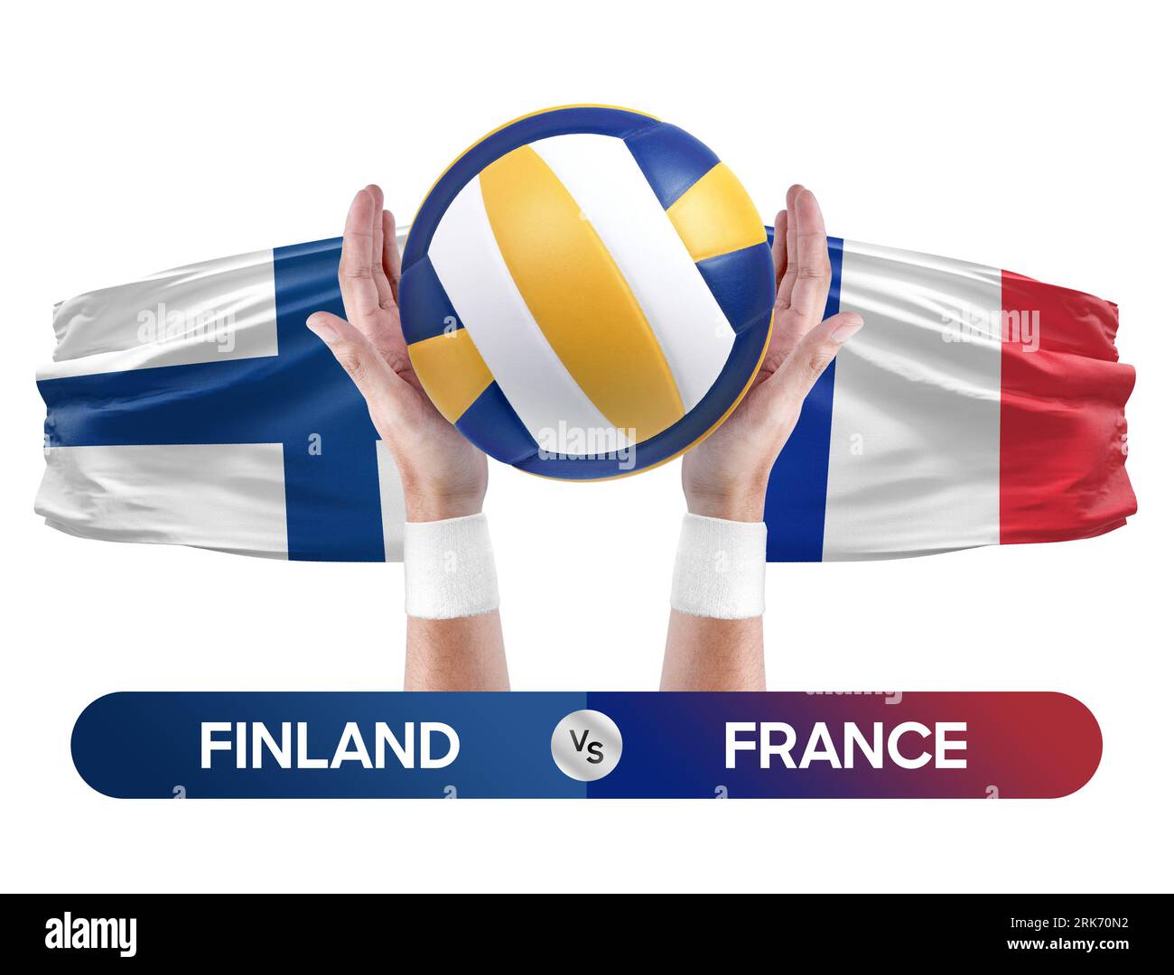 Finland vs France national teams volleyball volley ball match ...