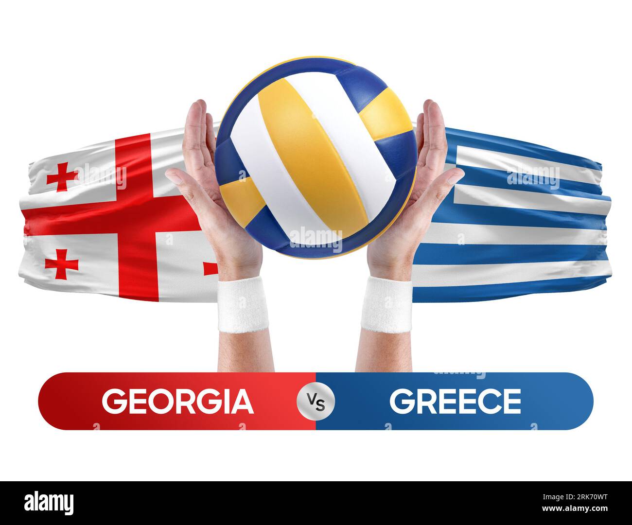 Georgia vs Greece national teams volleyball volley ball match ...