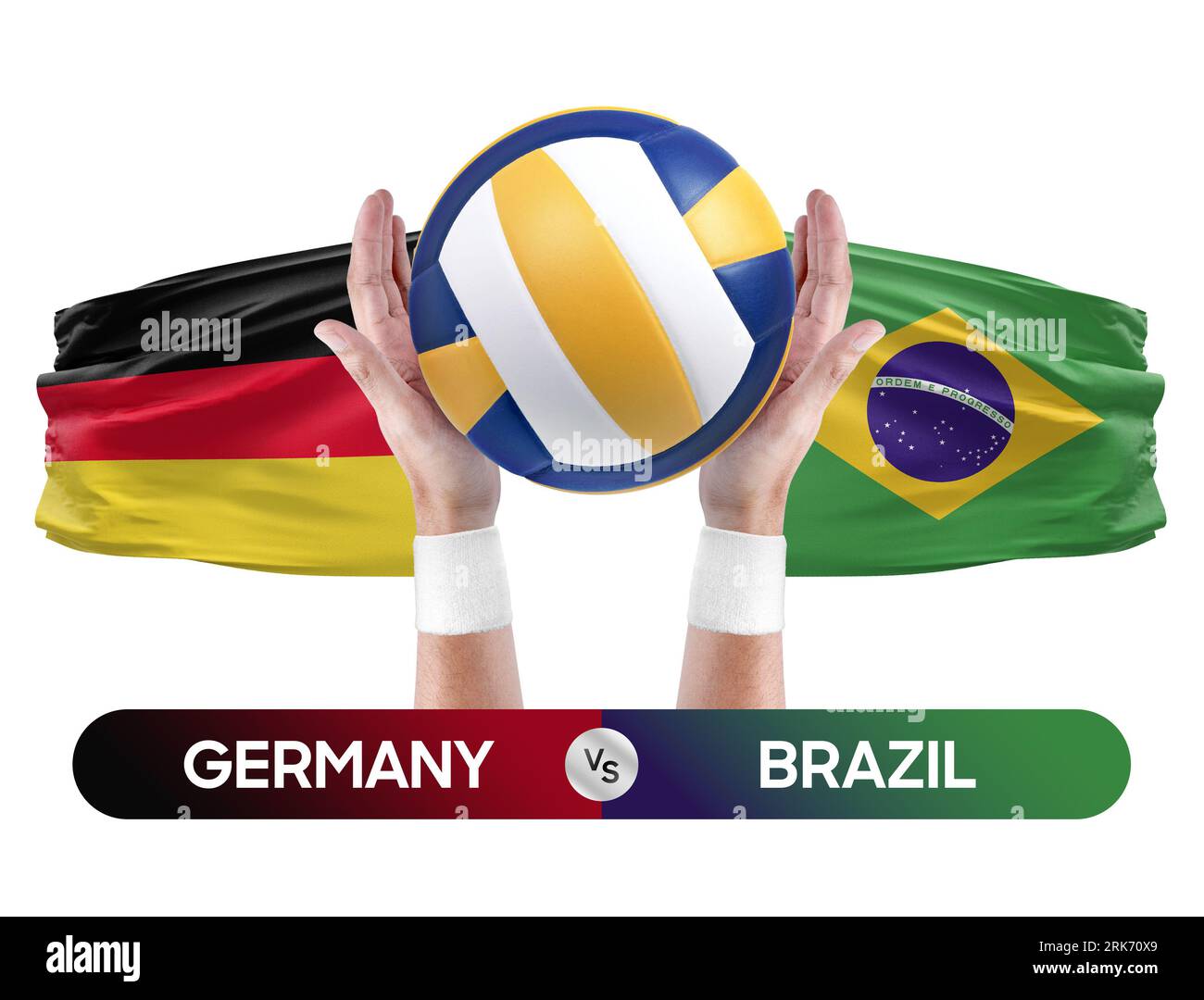 Germany vs Brazil national teams volleyball volley ball match ...