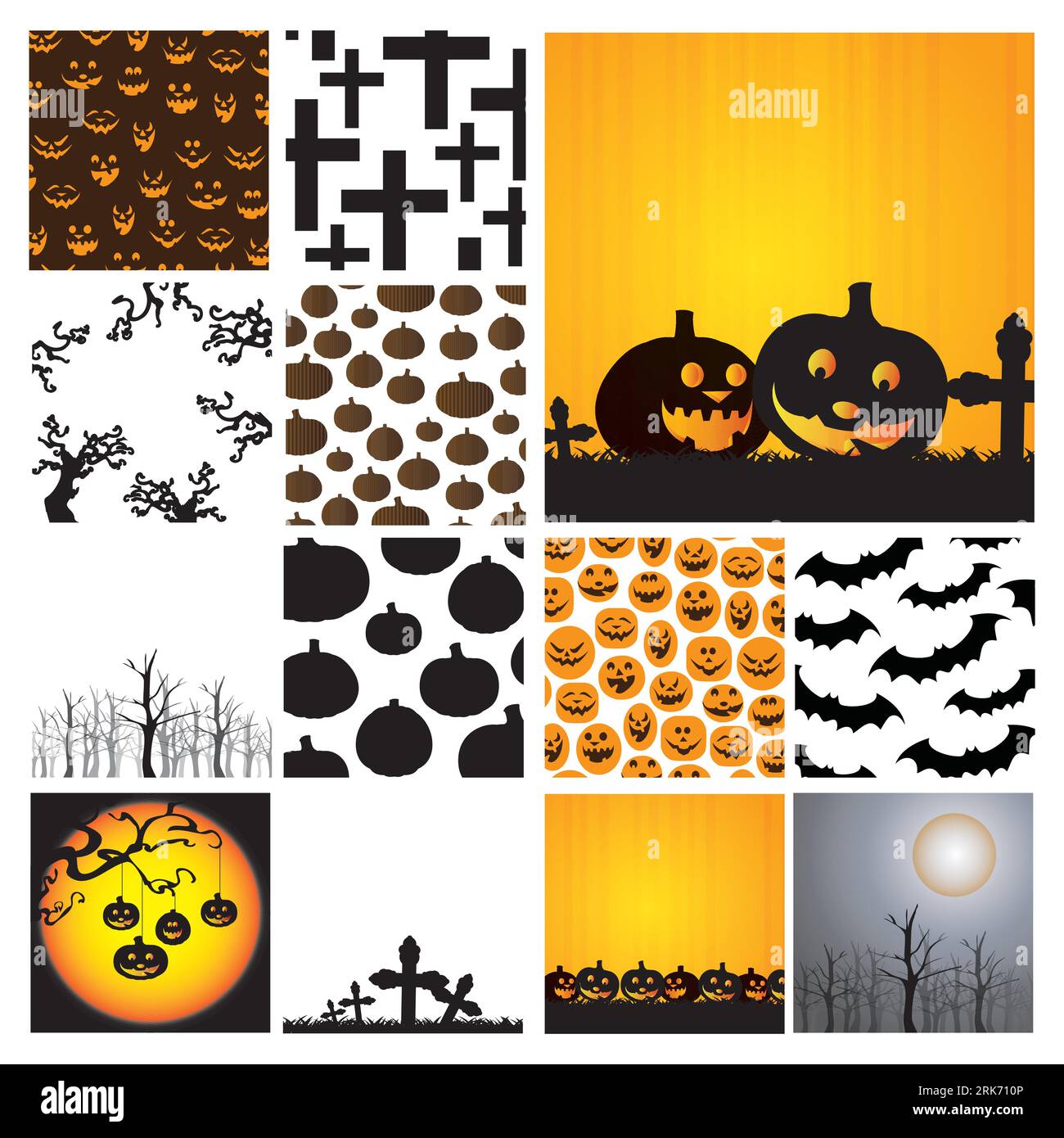 Halloween Design Background Elements Stock Vector Image & Art - Alamy