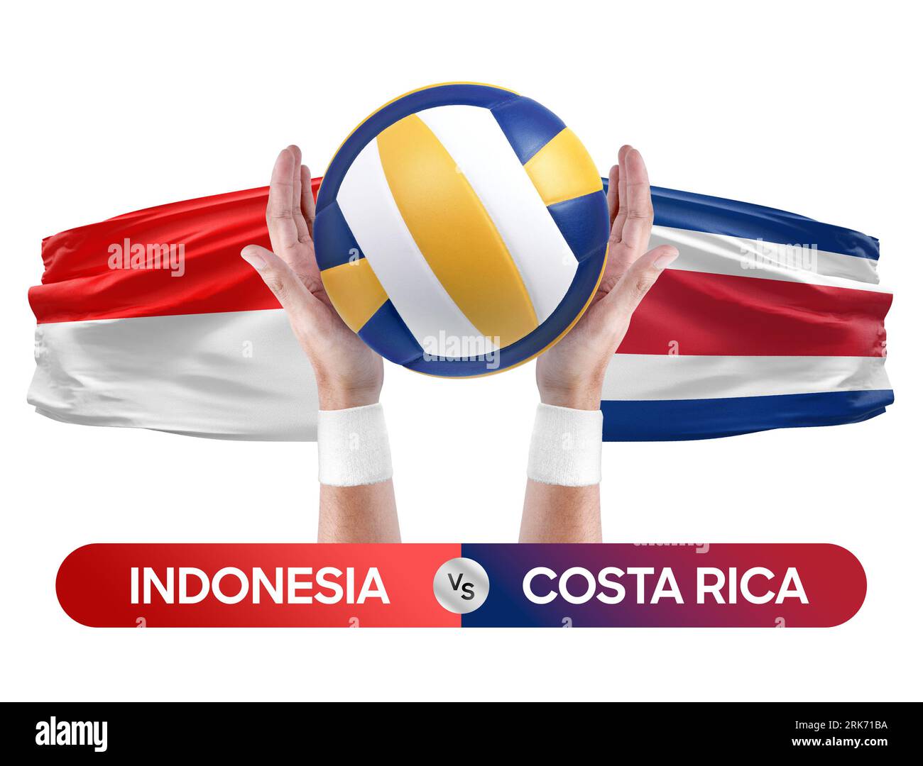 Indonesia vs Costa Rica national teams volleyball volley ball match ...