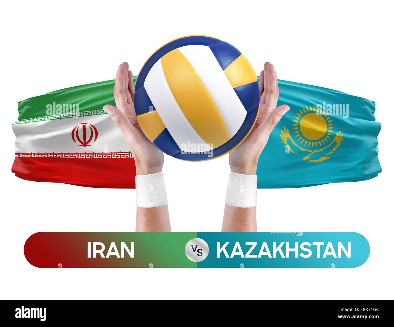 Iran vs Kazakhstan national teams volleyball volley ball match ...