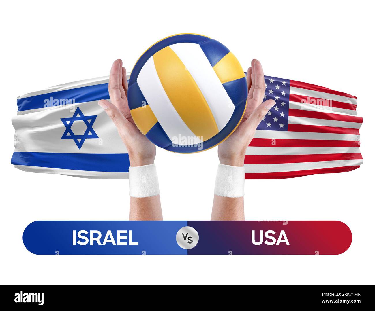 Israel vs USA national teams volleyball volley ball match competition ...