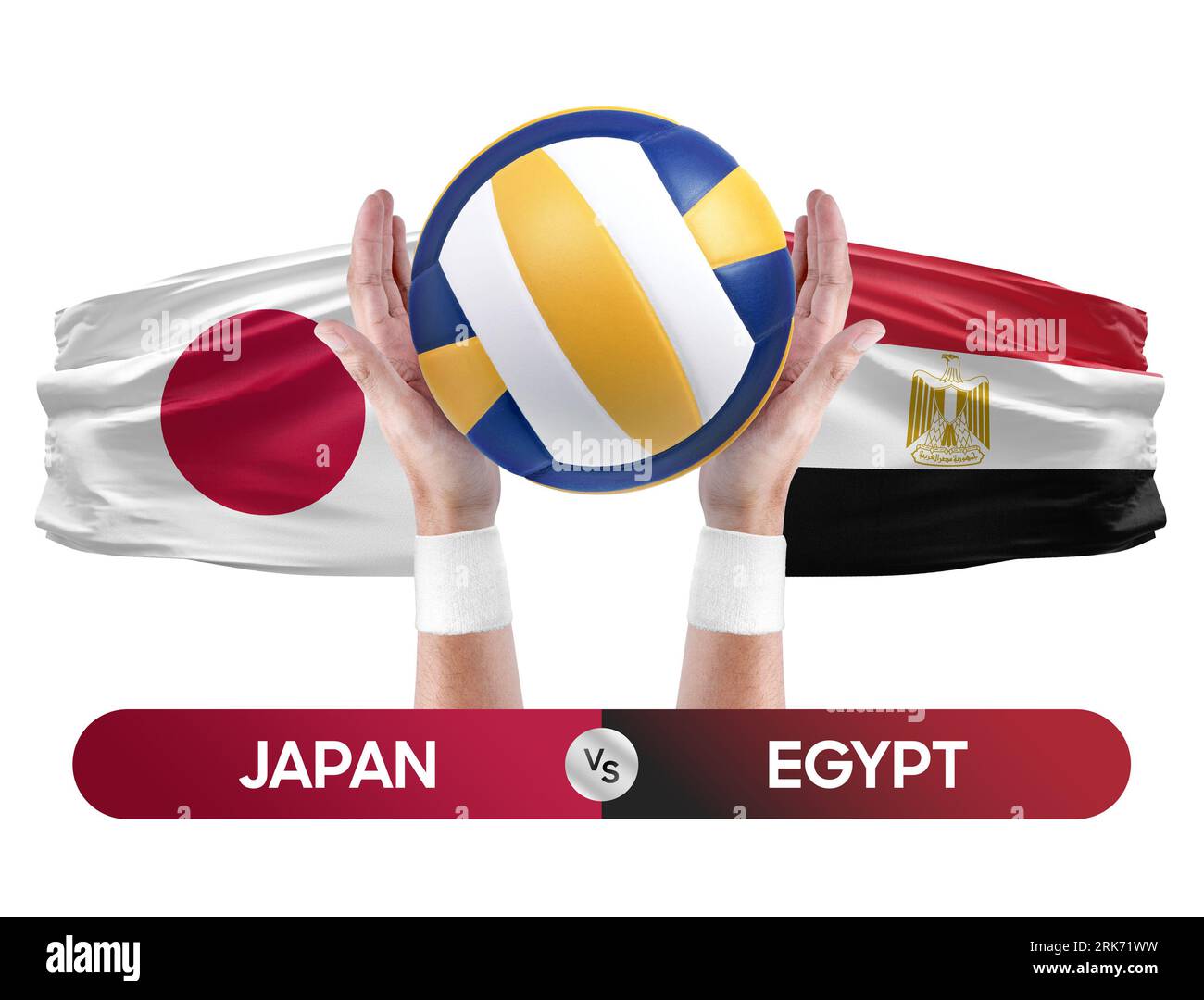 Japan vs Egypt national teams volleyball volley ball match competition ...