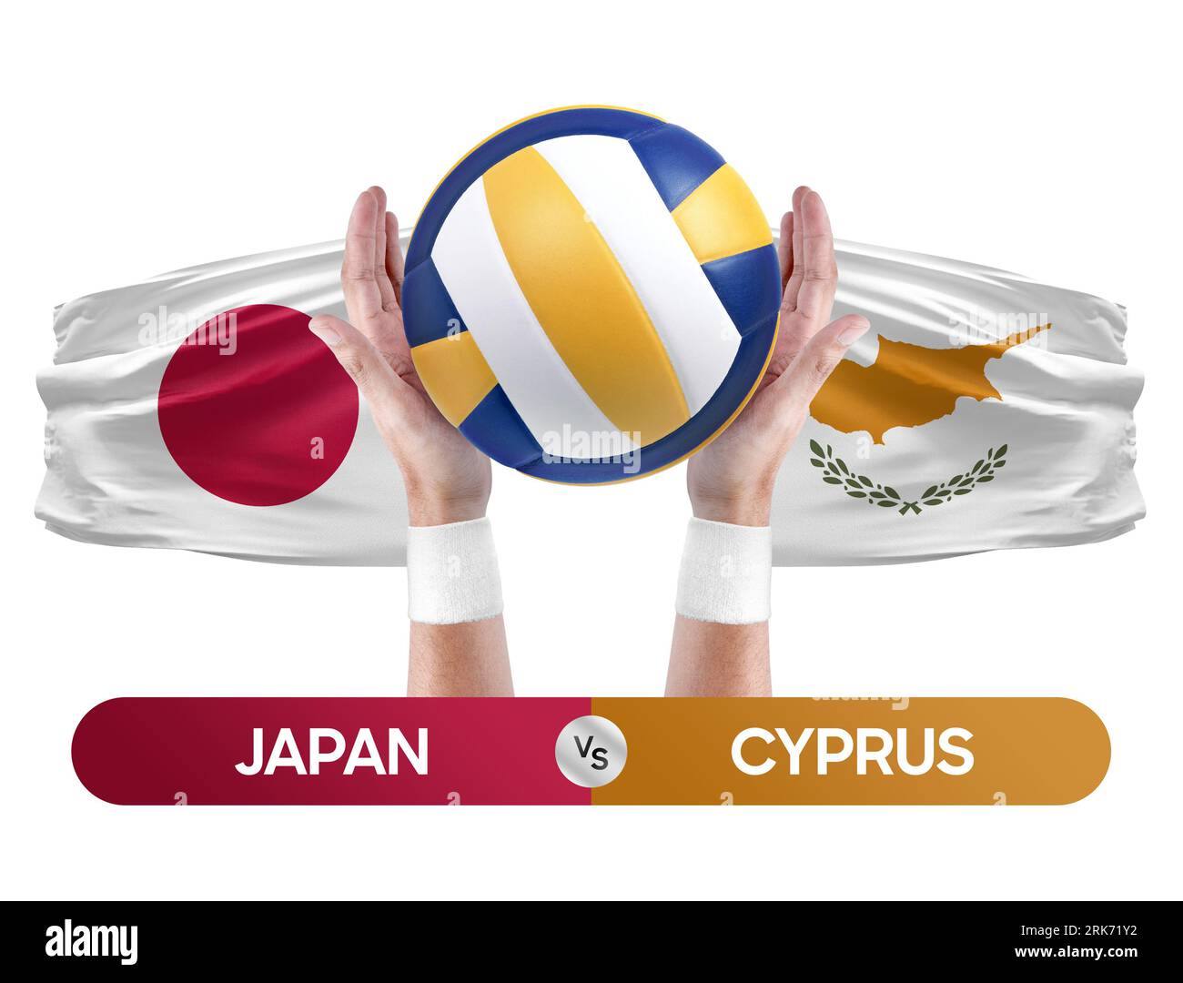 Japan vs Cyprus national teams volleyball volley ball match competition ...