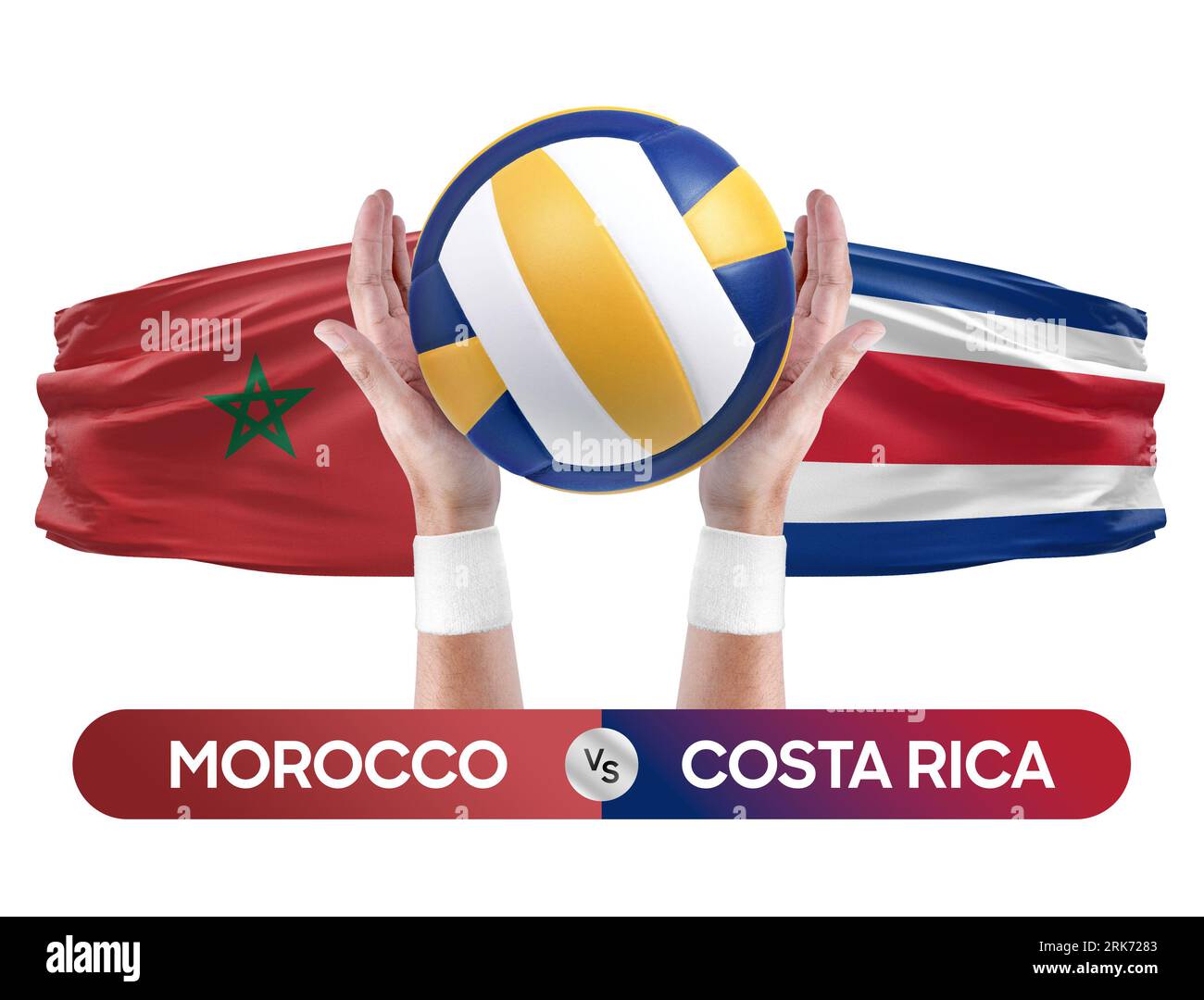 Morocco vs Costa Rica national teams volleyball volley ball match ...