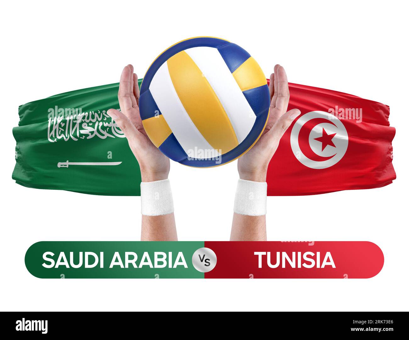 Saudi Arabia vs Tunisia national teams volleyball volley ball match ...