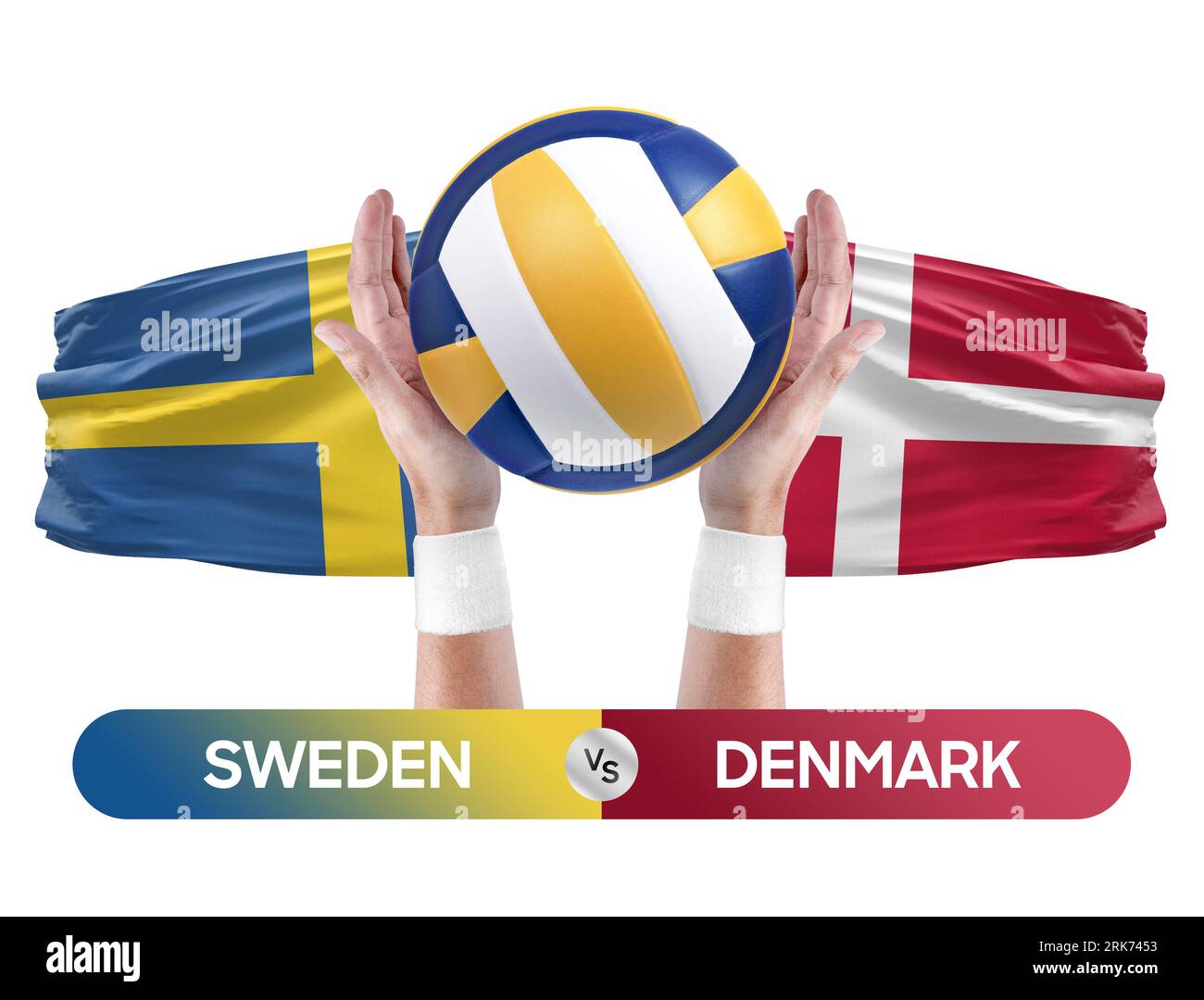 Sweden vs Denmark national teams volleyball volley ball match ...