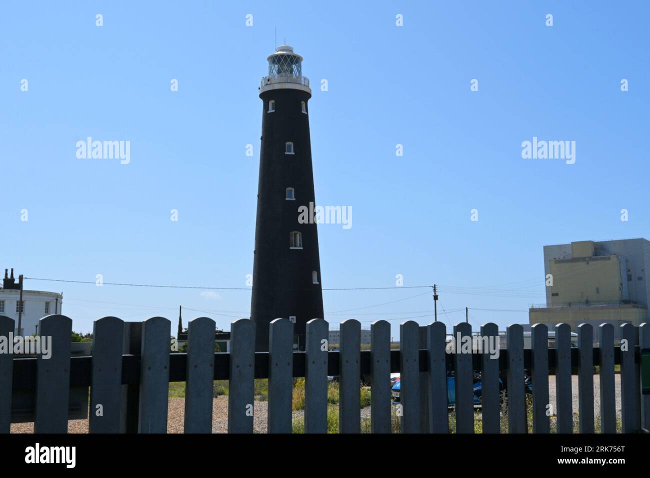A scenic view of the old Dungeness Lighthouse in England Stock Photo ...
