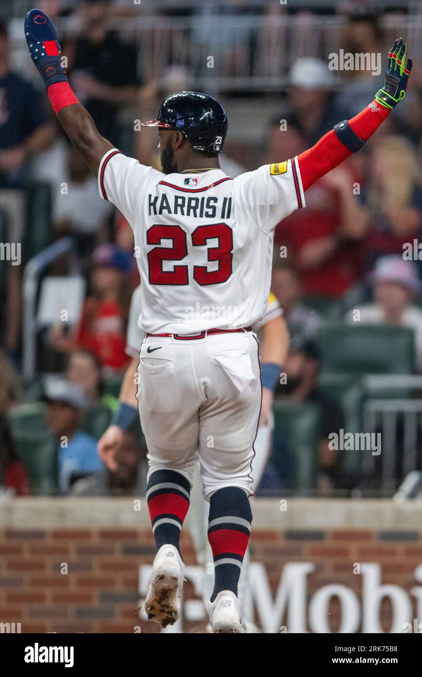 Atlanta Braves Michael Harris Ii Scores On A Vaughn Grissom Triple In