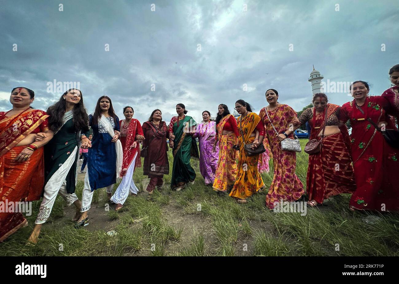 Kathmandu, Bagmati, Nepal. 24th Aug, 2023. Women from far western Nepal ...