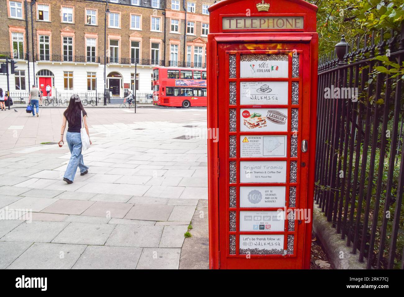 London, England, UK. 24th Aug, 2023. A phone box in Russell Square has ...